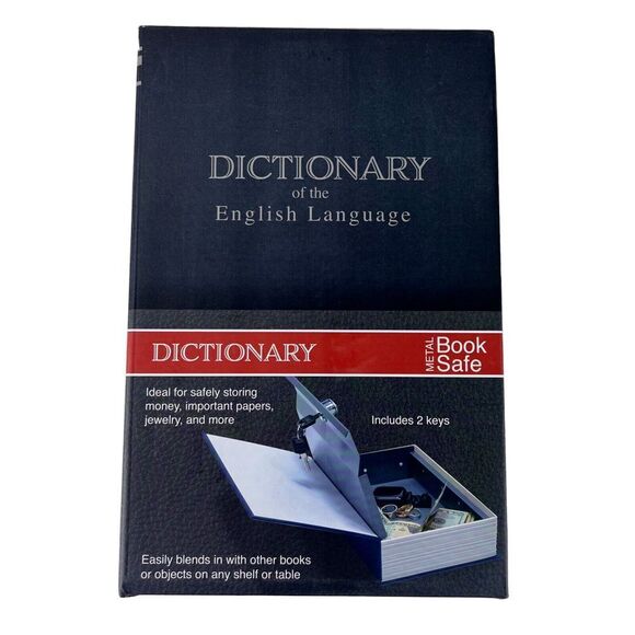 Office | Mark Feldstein Associates Dictionary Metal Book Safe With Keys ...